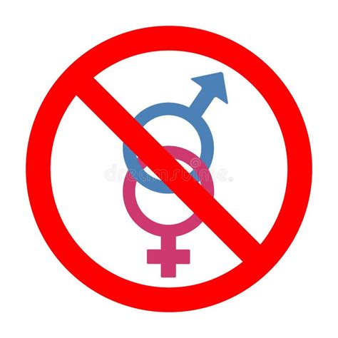No Sex Sign Red Stock Vector Illustration Of Concept