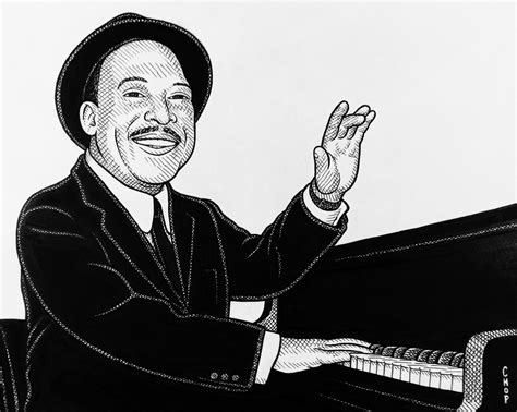 Ink Drawing Of Count Basie Scrolller