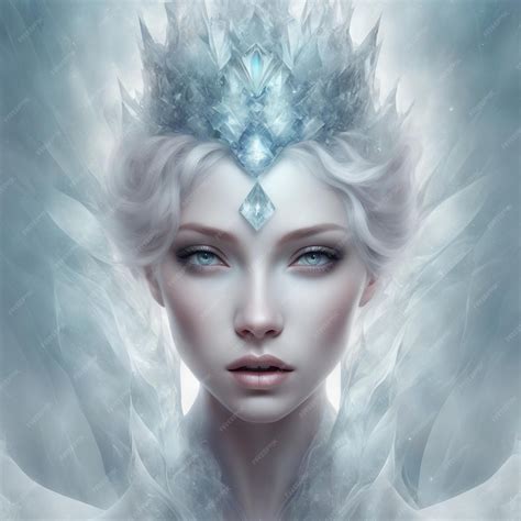 Premium Photo Majestic Wings And Crown A Captivating Woman With