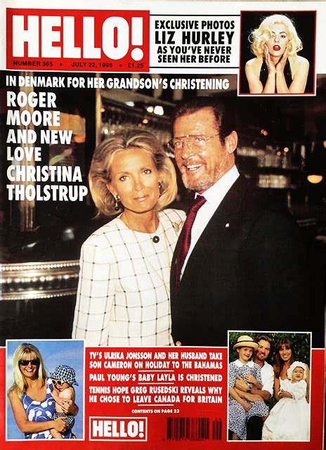 Hello Magazine Issue 365 Roger Moore And Christina Tholstrup Paul Young Heather Mills Greg
