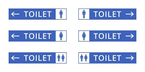 터 남성과 여성 화장실 표지판 프리미엄 벡터