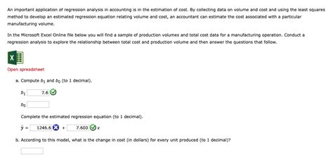 An Important Application Of Regression Analysis In Accounting Is In The Estimation Of Cost By