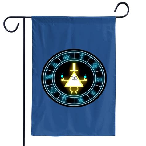 Bill Cipher Wheel Garden Flags Designed And Sold By Jermaineolarte