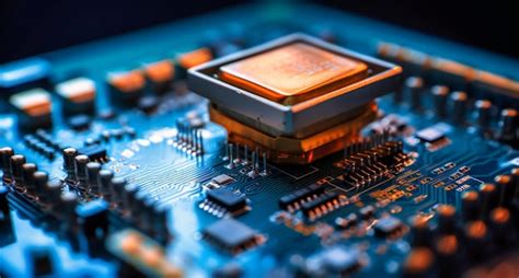 Premium Photo A Close Up Of A Cpu On An Electronics Board