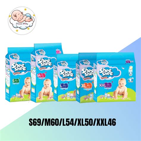 Shee Shee Sheeshee Tape Diaper Mega S69m60l54xl50xxl46 Shopee