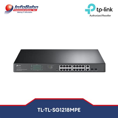 Tp Link Jetstream 16 Port Gigabit Easy Smart Poe Switch With 2 Sfp Slots Tl Sg1218mpe