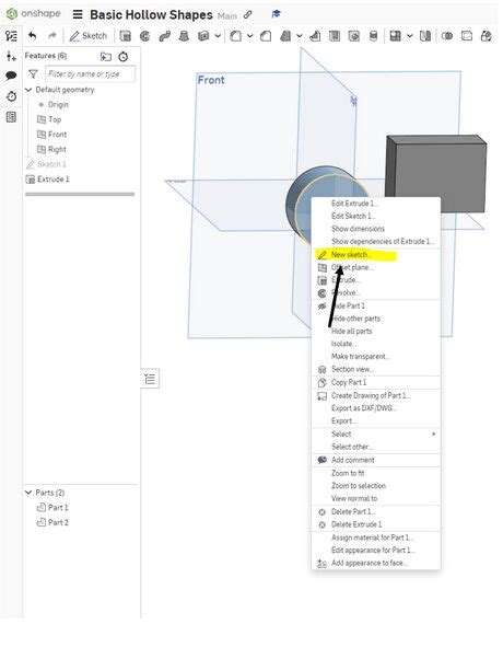 How To Draw Basic Hollow 3d Shapes In Onshape 12 Steps
