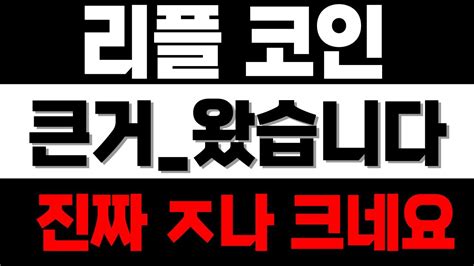 리플 코인 큰거 왔습니다 진짜 ㅈ나 크네요 리플 리플코인 리플대응 리플전망 리플승소 리플소송 리플합의 비트코인 비트코인 Youtube