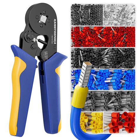 Haisstronica Ferrule Crimping Tool Kit Black Wire Ferrules Crimper With