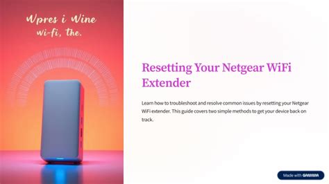 PPT Resetting Your Netgear WiFi Extender PowerPoint Presentation Free Download ID