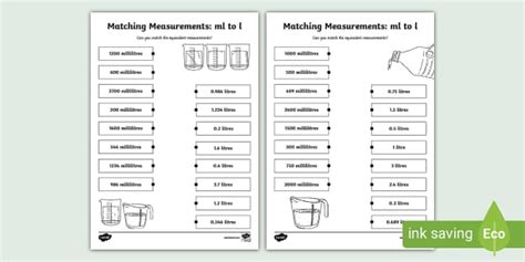 👉 Matching Measurements Ml To L Ml To L