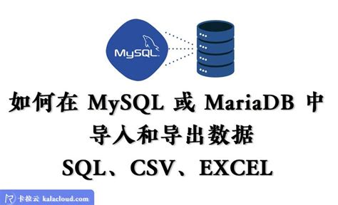 如何在 Mysql Mariadb 中导入导出数据方法总结，导入导出数据库文件、excel、csv 知乎