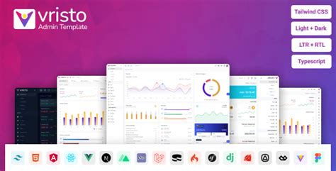 Vristo Tailwind Admin Template Html Angular React Nextjs Vue Nuxtjs Laravel Node By
