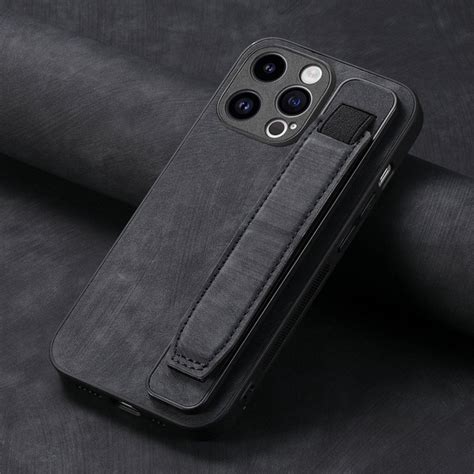 Кожаный чехол для Apple iPhone 14 Pro Max c защитой камеры / Кожаный ...