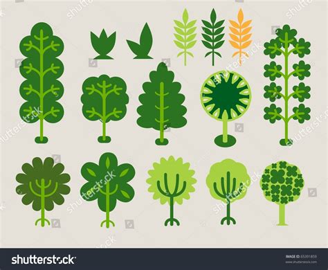 Collection Different Vectorial Trees 库存矢量图（免版税）65391859 Shutterstock