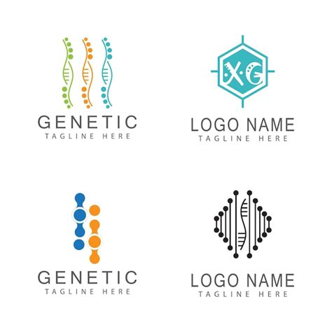 Premium Vector Dna Gene Logo Template Vector Symbol Illustration