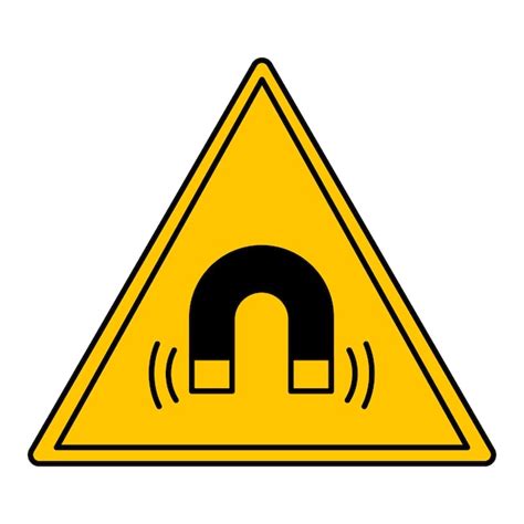 Premium Vector Yellow Magnetic Field Sign