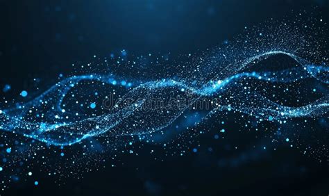 Abstract Data Technology Illustration Low Poly Shape With Connecting Dots And Lines On Dark