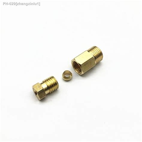 Brass Compression Ferrule Pipe Fitting Connector For Oil Lubrication System Fit 4mm 6mm 8mm Od