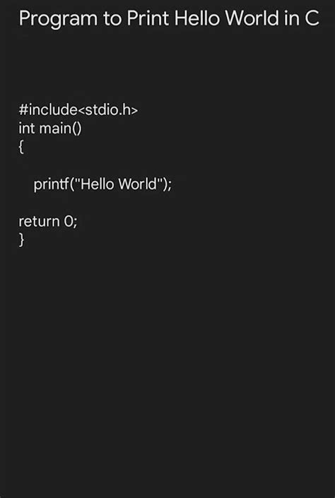 Simple Program To Print Hello World In C Shorts Youtube
