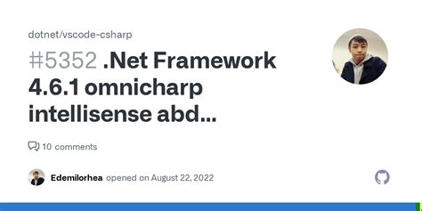 Net Framework 461 Omnicharp Intellisense Abd Highlight Broken · Issue 5352 · Dotnetvscode