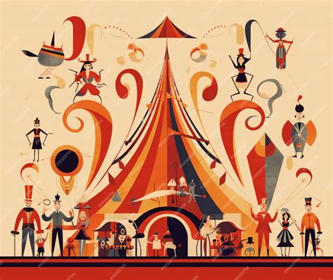 Premium Ai Image A Circus Inspired Design With Circus Performers