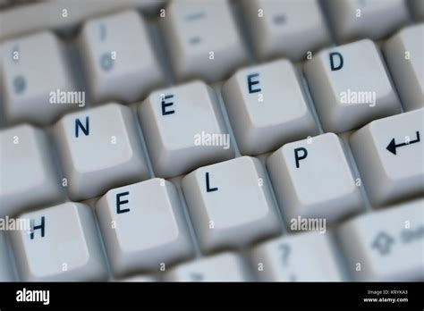 Computer Keyboard Key Text Closeup Stock Photo Alamy