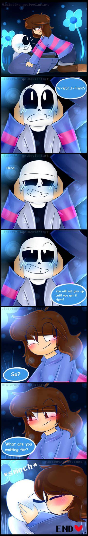 Just Kiss Me Already UnderTale Frans Comic By VioletOrange