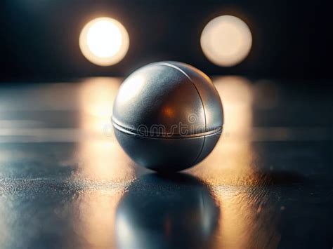 Enigmatic Miniature Sphere A Tiltshift Perspective On A Black Surface