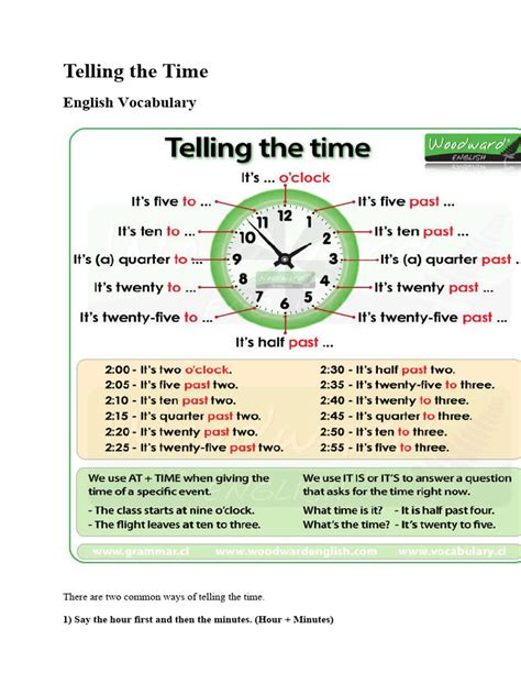 Telling Time Download Free Pdf Hour Syntax