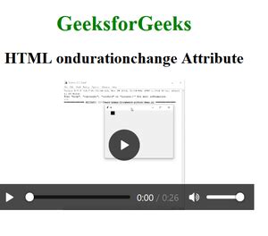 HTML Ondurationchange Attribute GeeksforGeeks