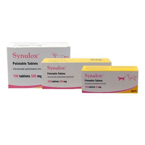Synulox Palatable Tablets For Cat And Dog 50250500mg Petbuck