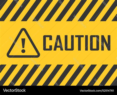 Caution Warning Icon In Flat Style Stop Royalty Free Vector