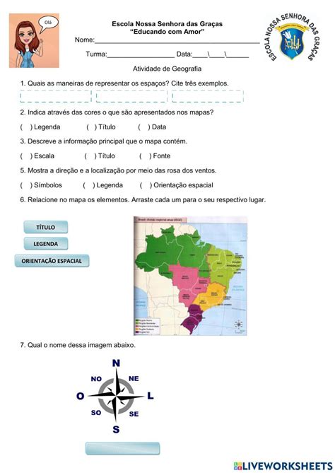 Exercícios Sobre Mapas 6 Ano Com Gabarito Binkedu