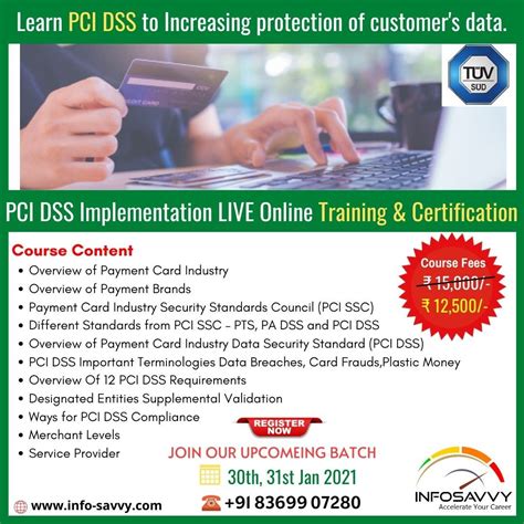 PCI DSS Implementation Certification Infosavvy Security Consultant Data Security Data