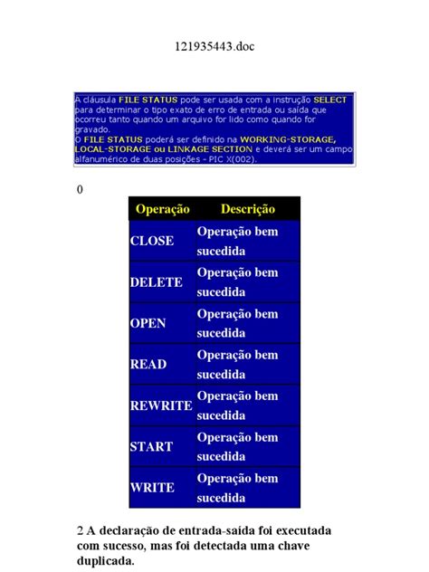 File Status Sqlcode Pdf C Linguagem De Programação Sql