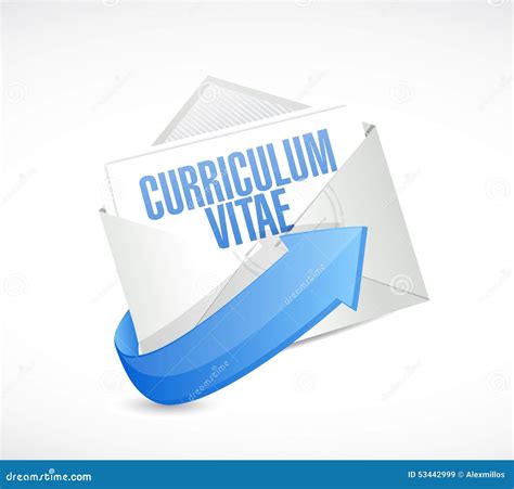Cv Curriculum Vitae Mail Sign Concept Royalty Free Illustration