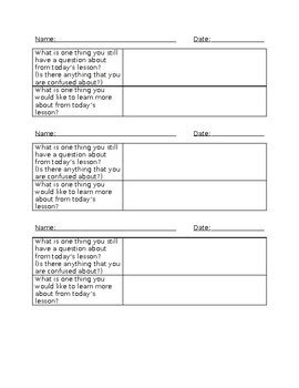 Multi Use Exit Ticket By Thoughts From 3rd Grade TPT