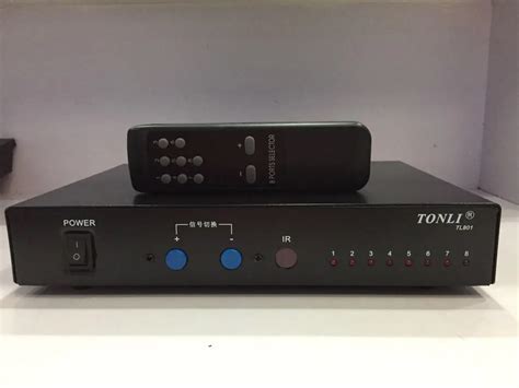 8 PORT AV SWITCH With Remote Controller RCA Video Audio Selector 8 In 1 Out Sharing Manual