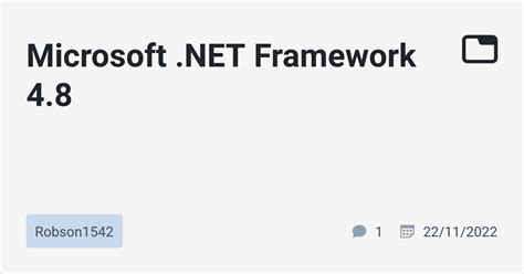 microsoft framework 4 8 · robson1542 · tabnews