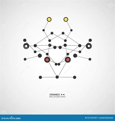 Network Vector Abstract Figure Design Pattern With Connect Dots And Lines Stock Vector