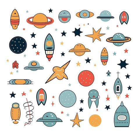 Premium Photo Seamless Pattern With Space Rocket