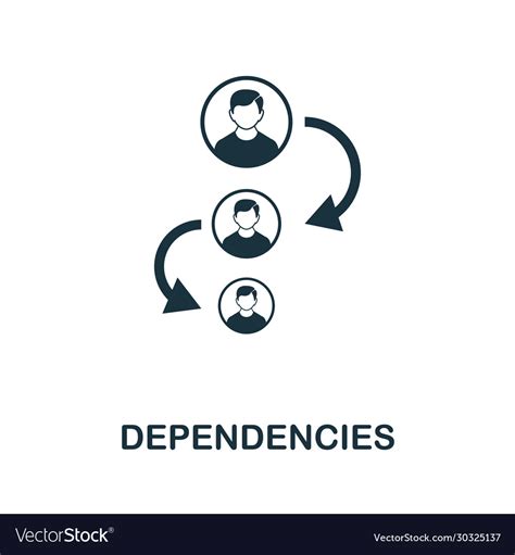 Dependencies Icon Simple Element From Business Vector Image