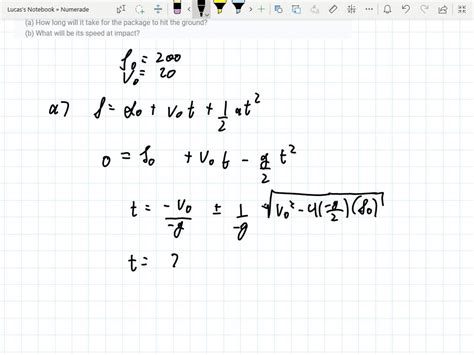 SOLVED Assume That A Free Fall Model Applies Solve These Exercises Numerade