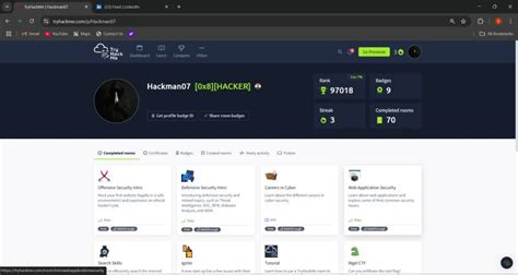 Cybersecurity Ethicalhacking Tryhackme Learning Infosec Hacking Somesh Ambre