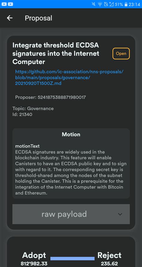 Integrate Threshold ECDSA Signing Let Those Neurons Vote ECDSA Signatures Are Widely Used In