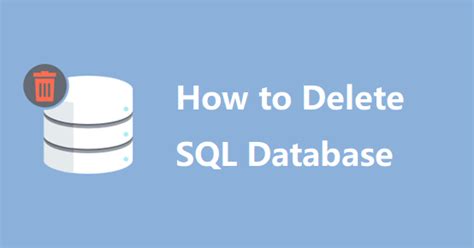[complete Guide] How To Delete A Sql Database