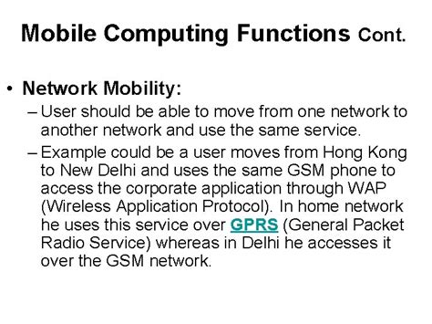 Part I Introduction To Wireless Mobile Computing Lecture
