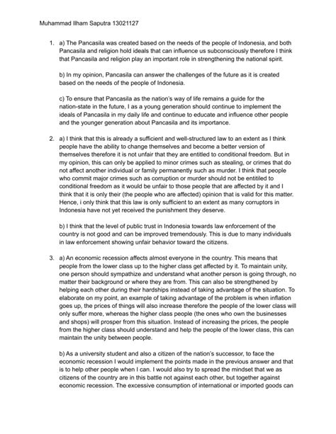 Pancasila Law Economy Culture Essay