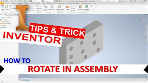 Inventor How To Rotate In Assembly Youtube